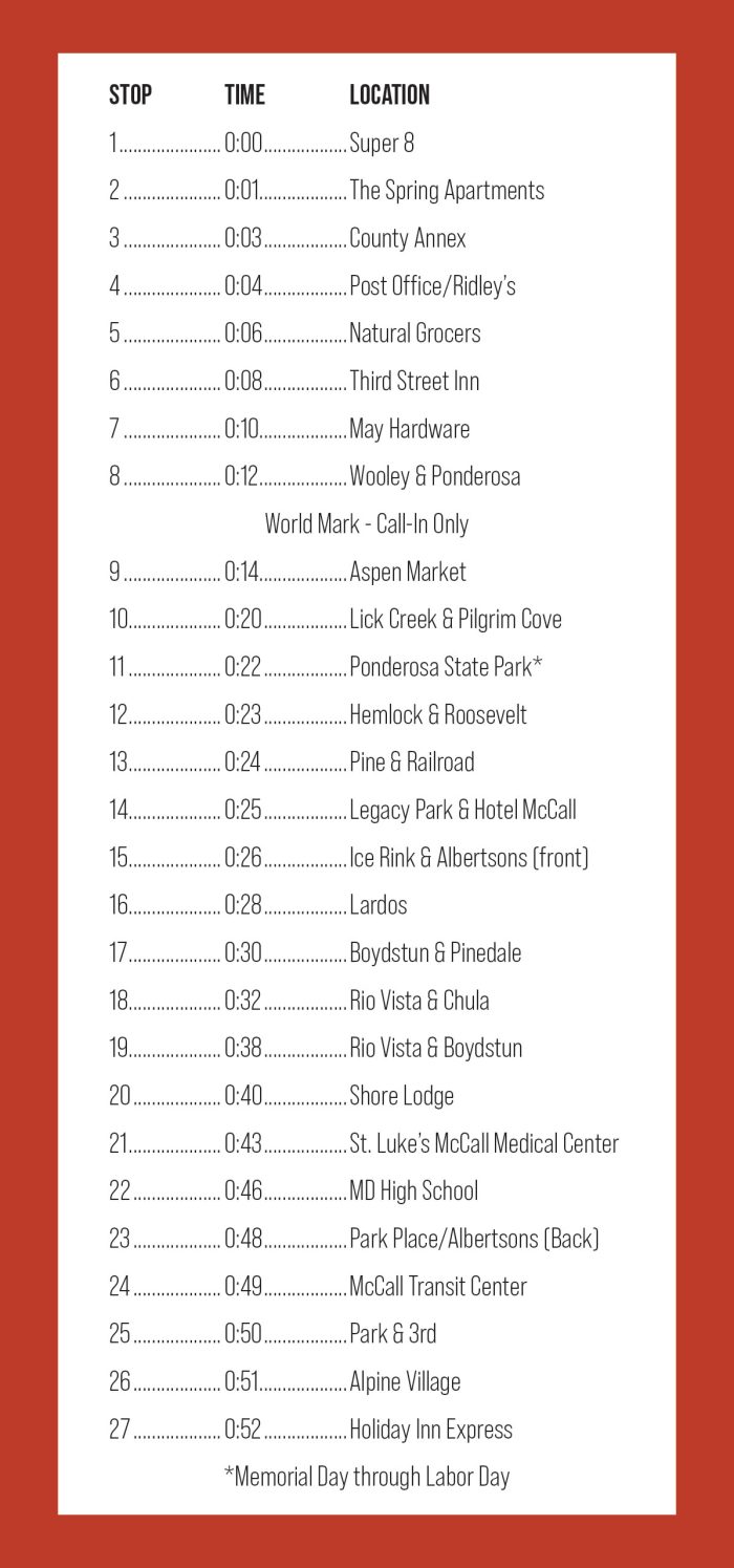Treasure Valley Transit | Red Line