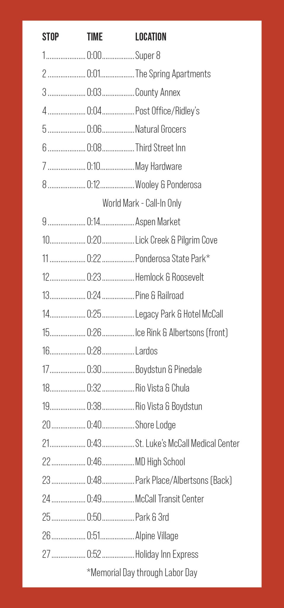 Treasure Valley Transit | Red Line